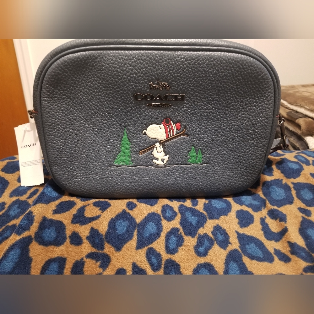 Coach X Penauts Camera Bag With Snoopy Logo - Gem